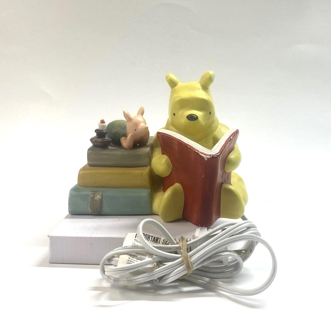 Vintage Winnie the Pooh and Piglet Night Light, Reading Together ...