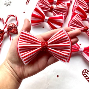 10 Candy Cane Decor Bows. Candy Cane. Candy Cane Christmas - Etsy