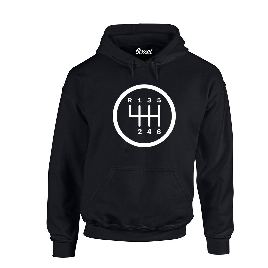 6 Speed Manual Transmission Gear Stick Shift Adult Pullover Hooded ...