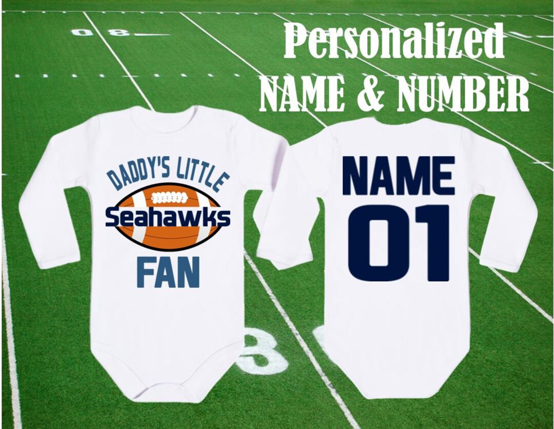 Seahawks Bodysuit Daddy's Little Seahawks Fan Customized Personalized ...