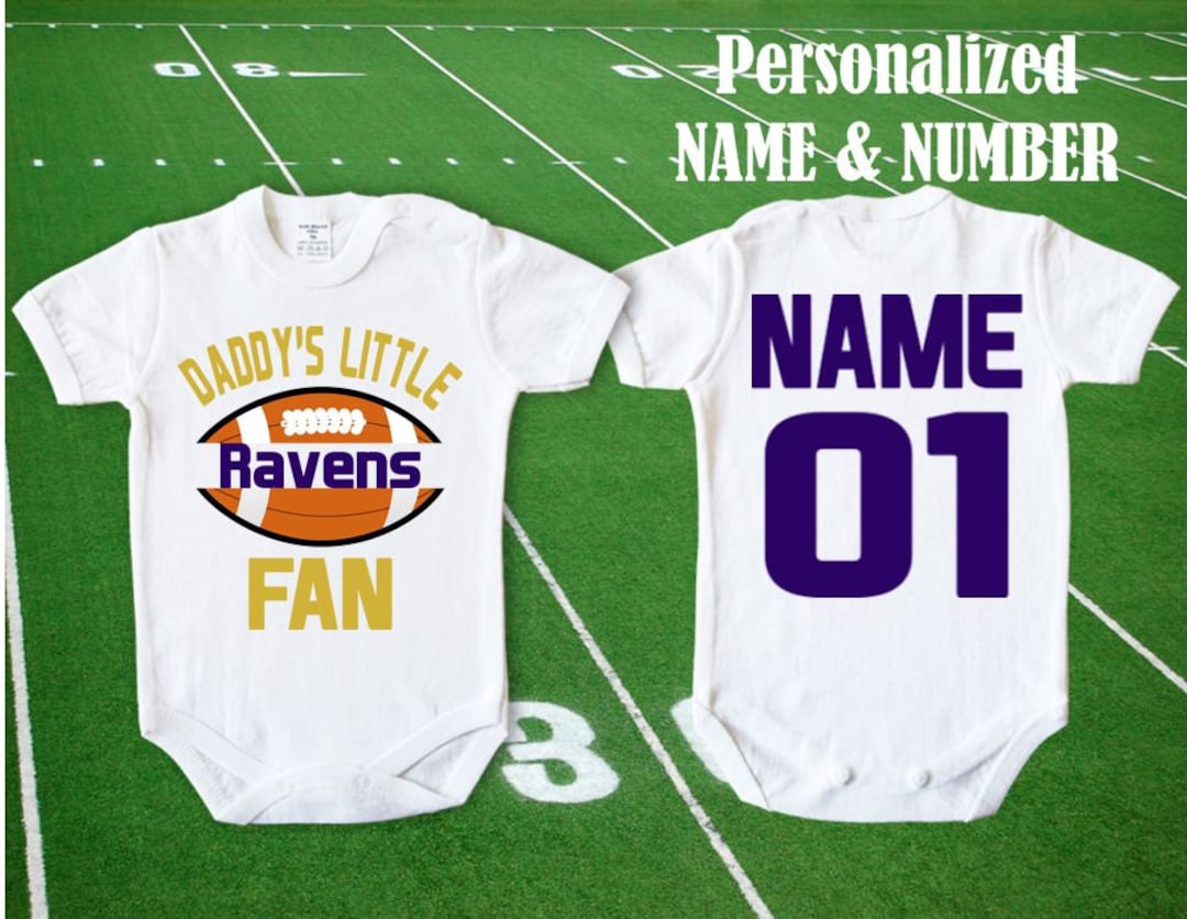 Ravens Baby Daddy's Little Ravens Fan Customized Personalized NAME ...
