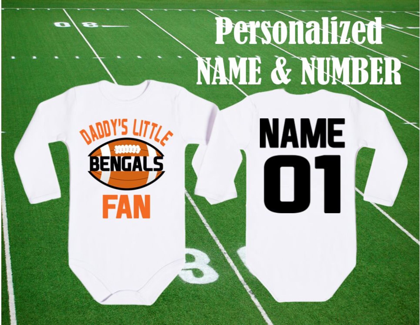 Bengals Baby Bodysuit Daddy's Little Bengals Fan - Etsy