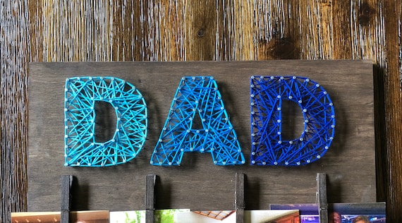 Dad String Art Papa String Art Photo Holder Father's | Etsy