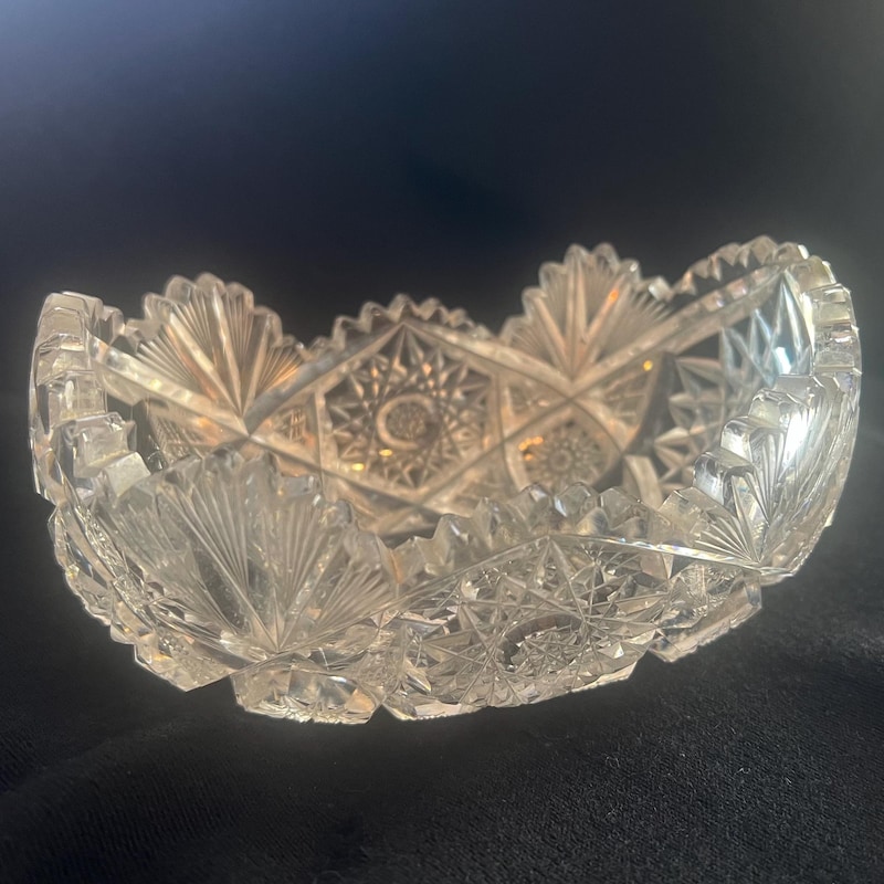 Glass Bowl Cut to Clear - Etsy