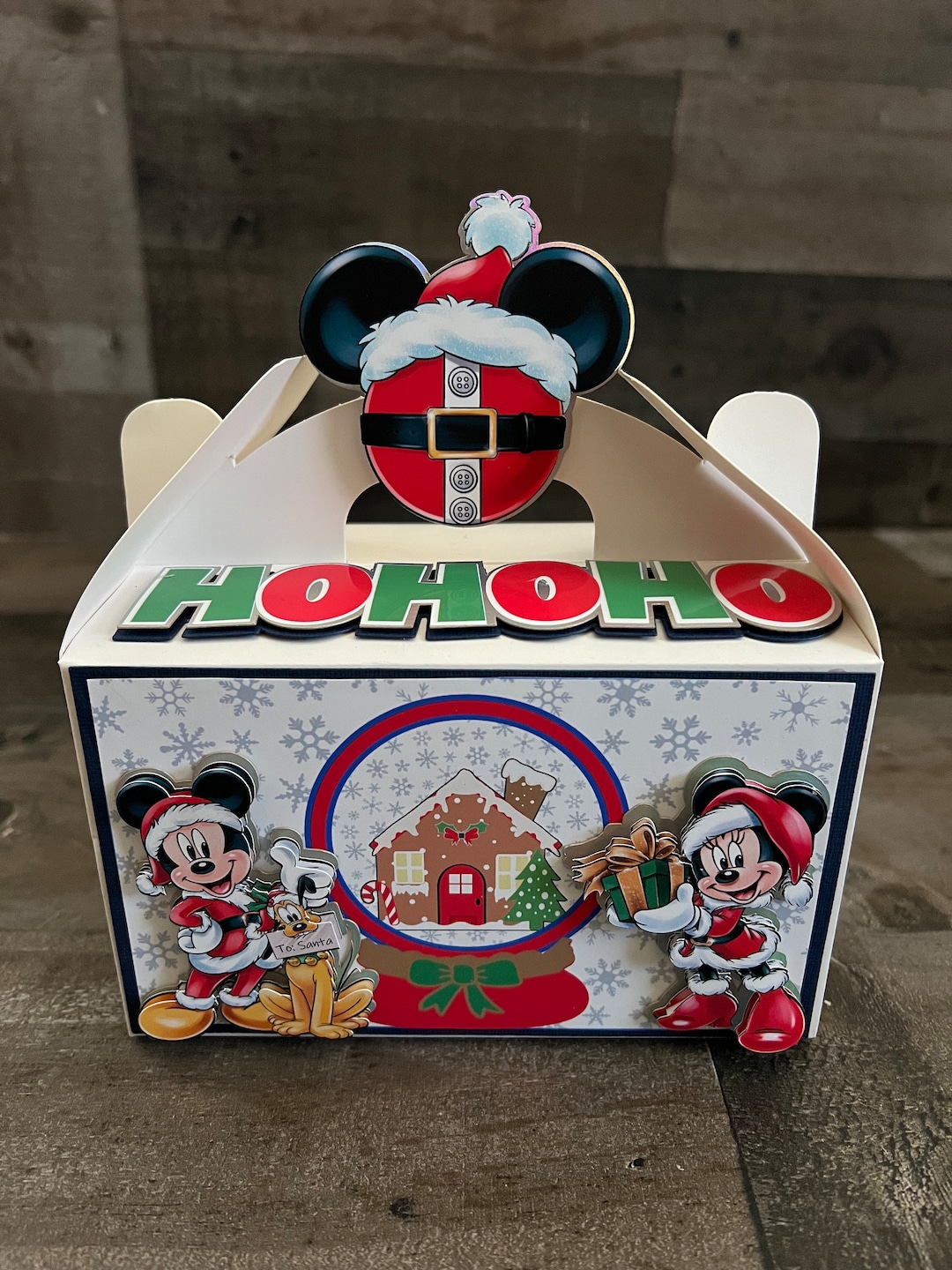 Mickey Mouse Christmas Favor Box Minnie Mouse Favor Box Kids Party ...
