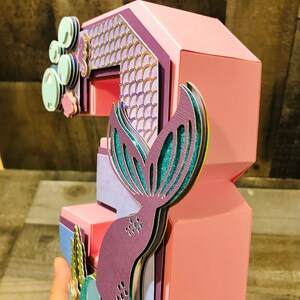 Personalized 3D Numbers, Party Decorations, Girls Birthday Party, Boy ...