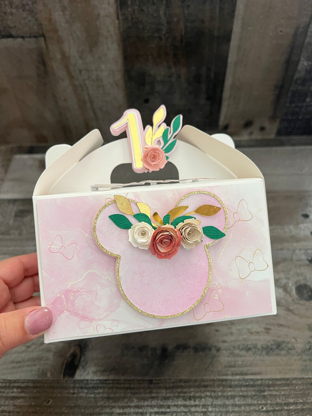 Minnie Mouse Favor Box Custom Birthday Party Personalized Treat for ...