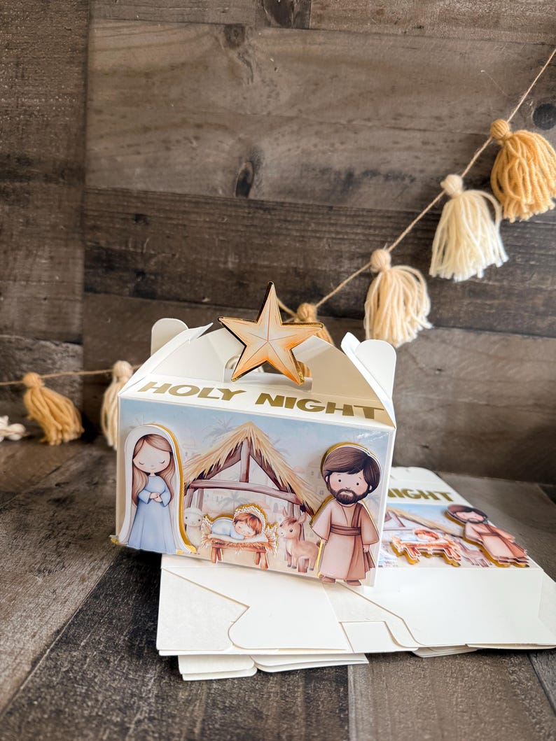 Nativity Favor Box Party Box Christmas Hosting Baby Jesus Party Party ...