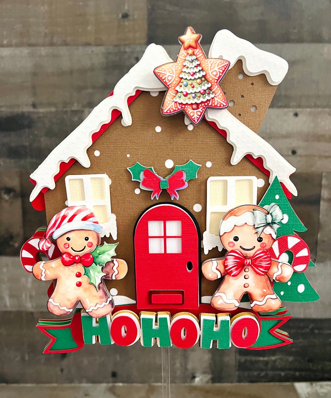 Gingerbread Cake Topper Christmas Cake Topper Party Combo Party ...