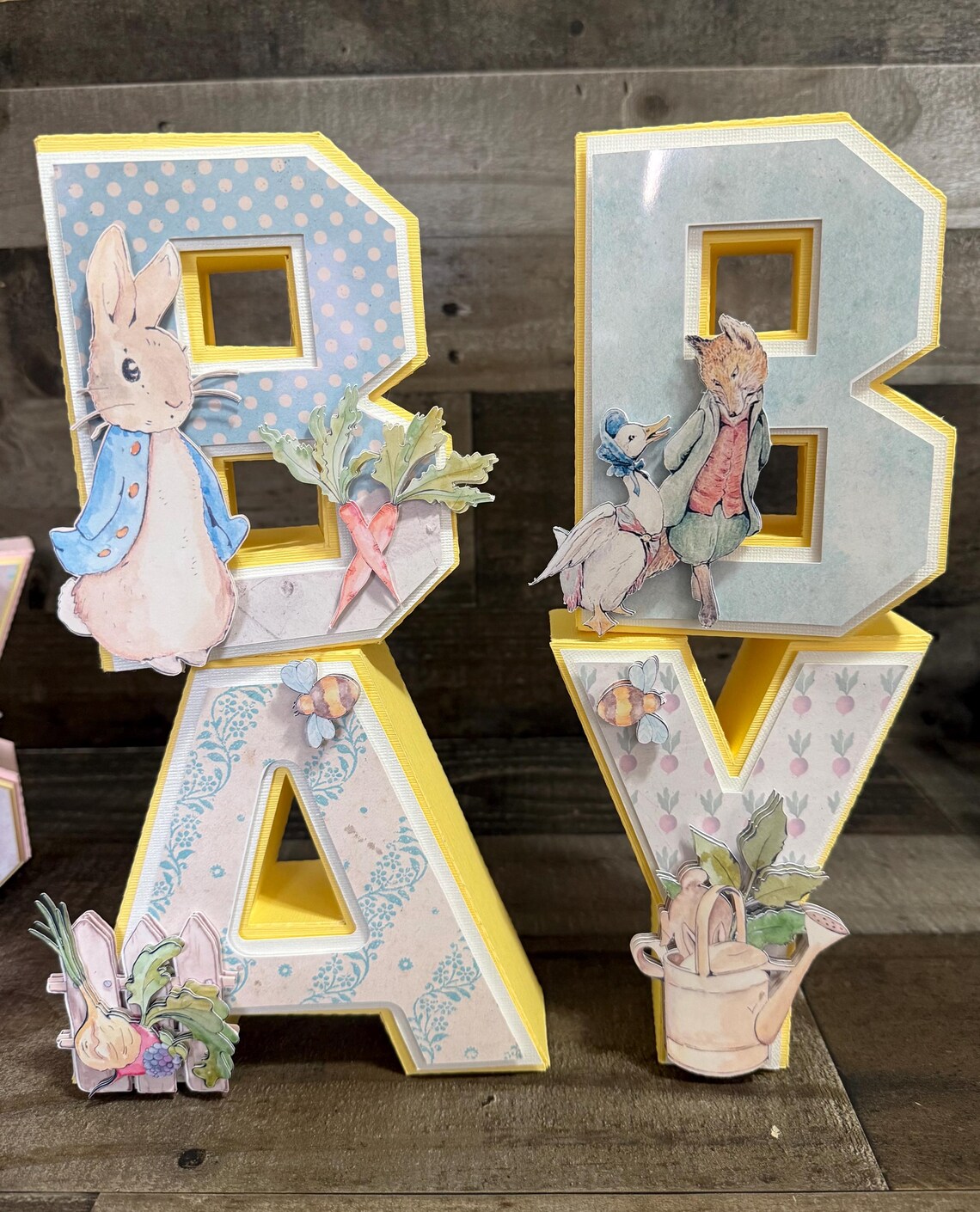 Peter Rabbit BABY Letters, Party Decorations, Boy Birthday Party ...