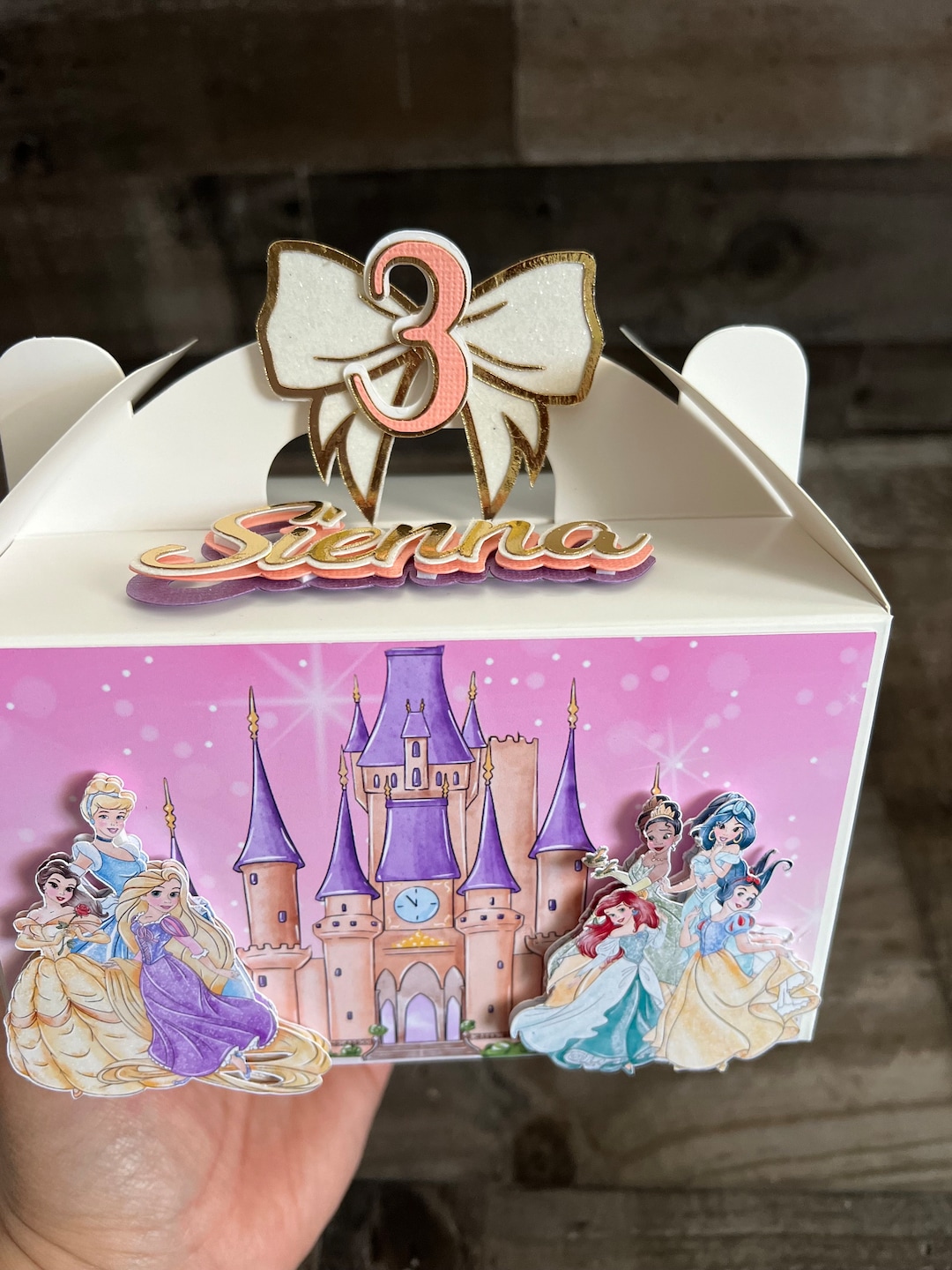 Disney Princess Favor Box Princess Favor Box Birthday Party Girl Party ...