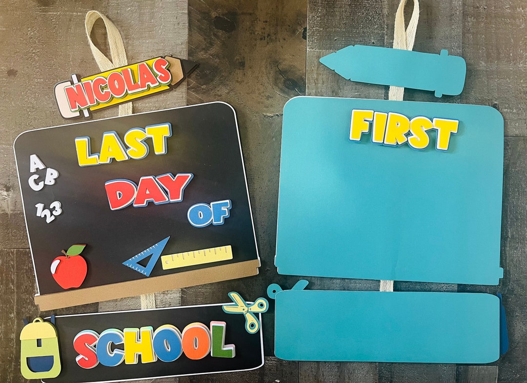 Custom School Door Sign Back to School First Day of School Last Day of ...