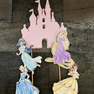 Disney Princess Toppers Princess Party Decoration Princess Birthday ...