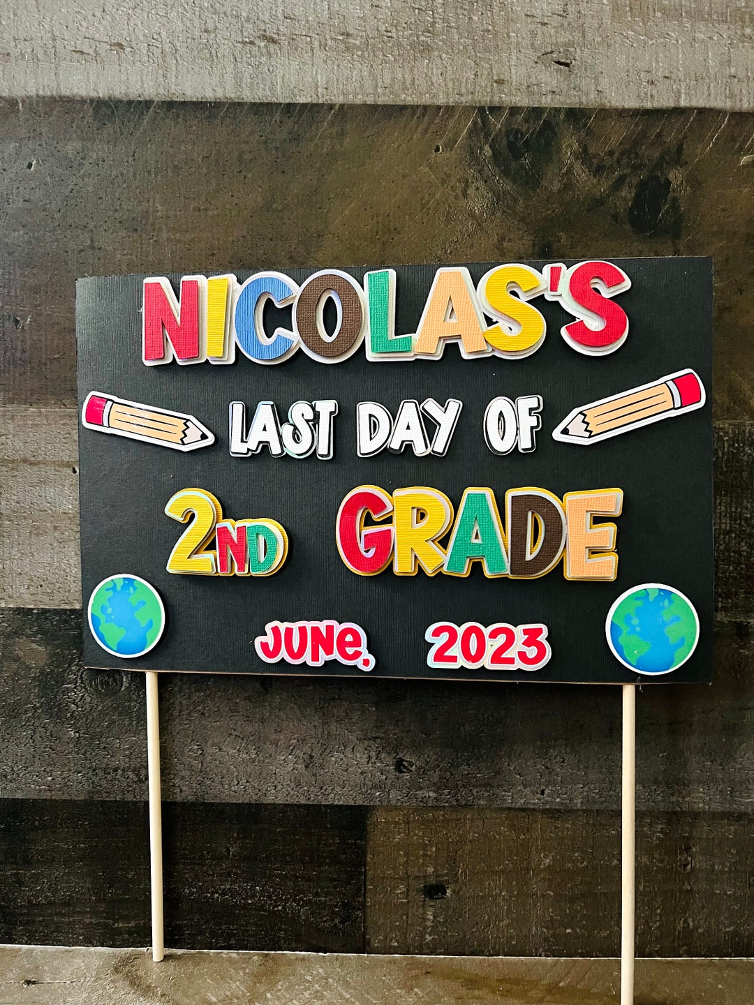 Custom School Sign: First Day, Last Day Photo Prop - Etsy