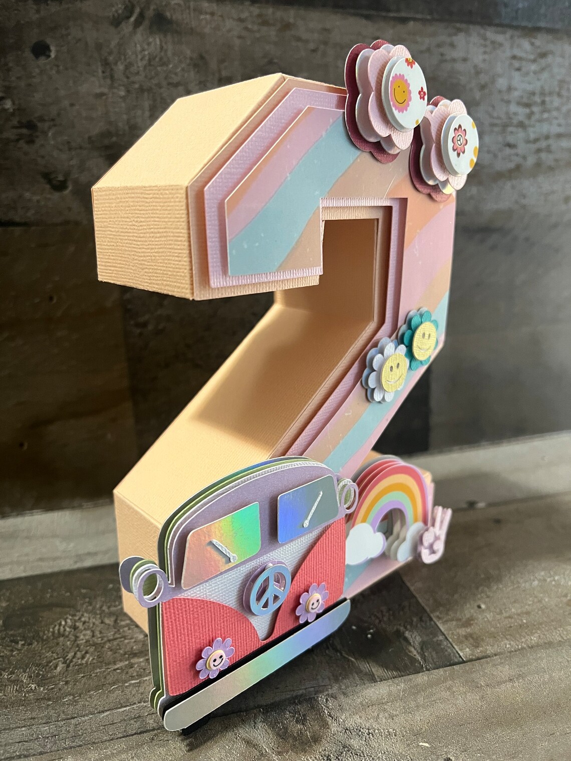 Boho Birthday 3D Number Girl Birthday Boho Party Boho Rainbow - Etsy