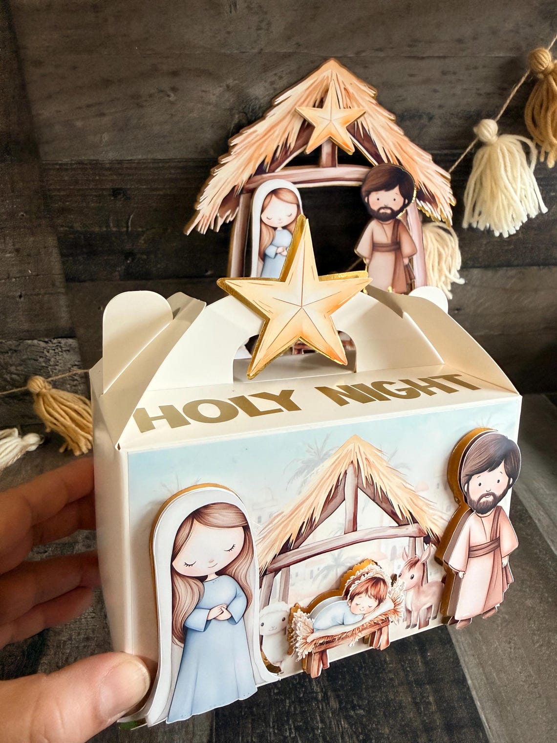 Nativity Favor Box Party Box Christmas Hosting Baby Jesus Party Party ...