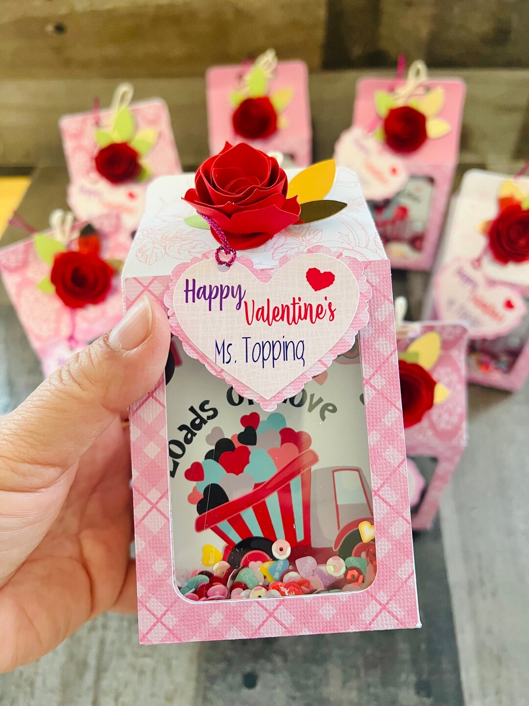 Valentine Milk Box: Handmade Party Favor Gift Box - Etsy