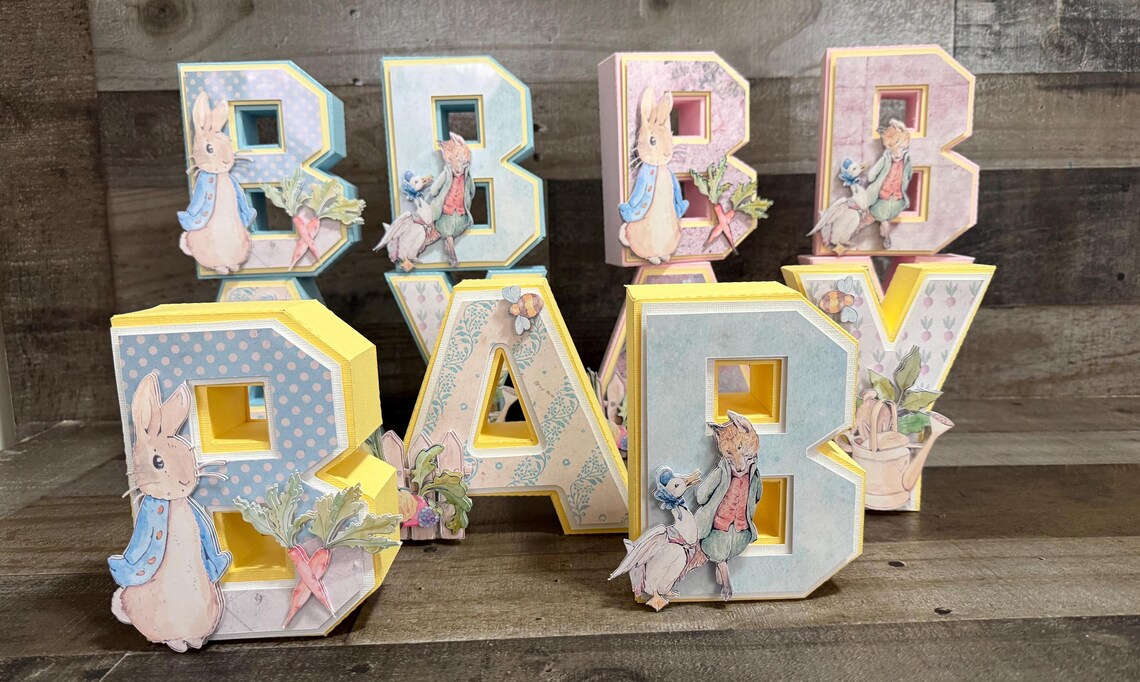 Peter Rabbit BABY Letters, Party Decorations, Boy Birthday Party ...