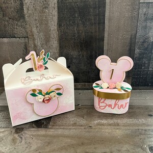 Minnie Mouse Favor Box Custom Birthday Party Personalized Treat for ...