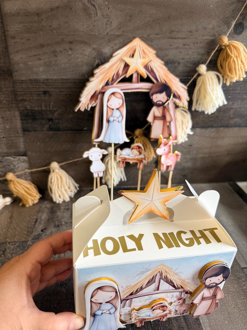 Nativity Favor Box Party Box Christmas Hosting Baby Jesus Party Party ...