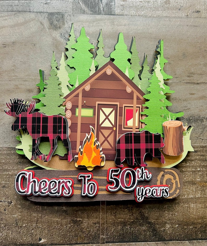 Cabin Cake Topper Party Decorations Boy Birthday Party Girl - Etsy