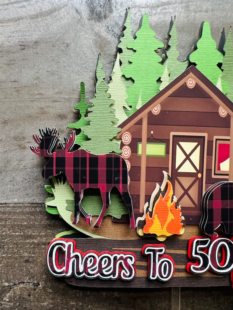 Cabin Cake Topper Party Decorations Boy Birthday Party Girl - Etsy