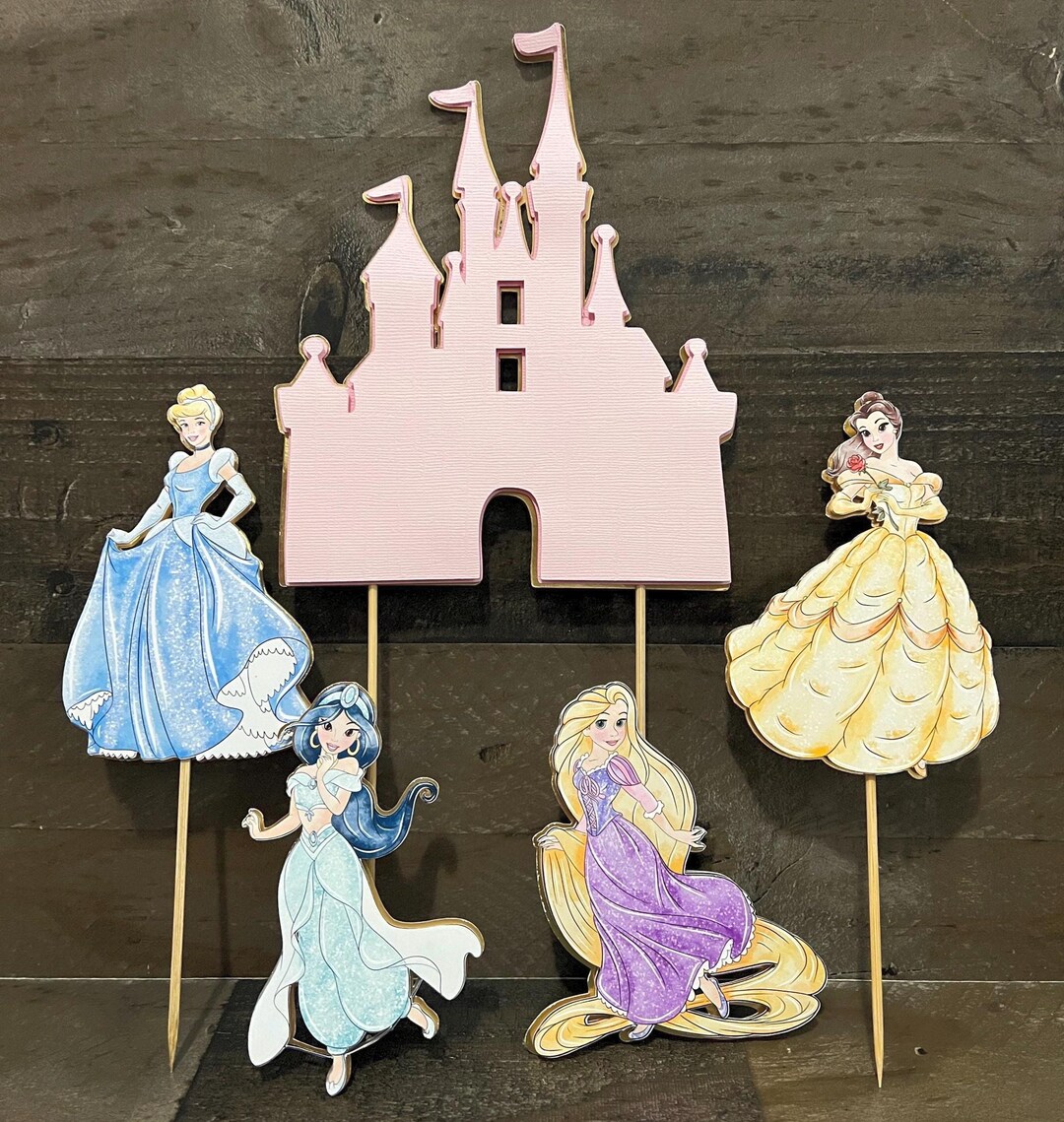 Disney Princess Toppers Princess Party Decoration Princess Birthday ...