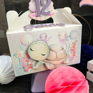 Under the Sea Favor Box Turtle Favor Box Birthday Party Sea Animals ...