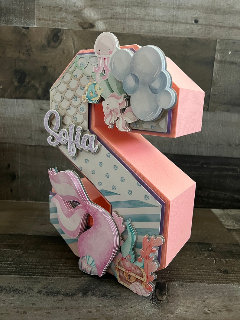 Mermaid Birthday 3D Letter: Under the Sea Party Decor (11 Inches) - Etsy