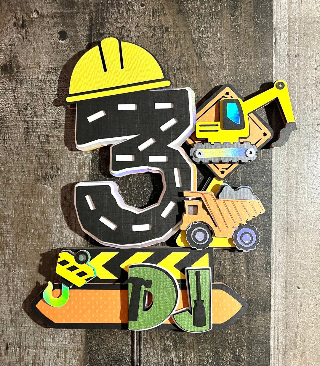 Construction Cake Topper Construction Truck Cake Topper Construction ...