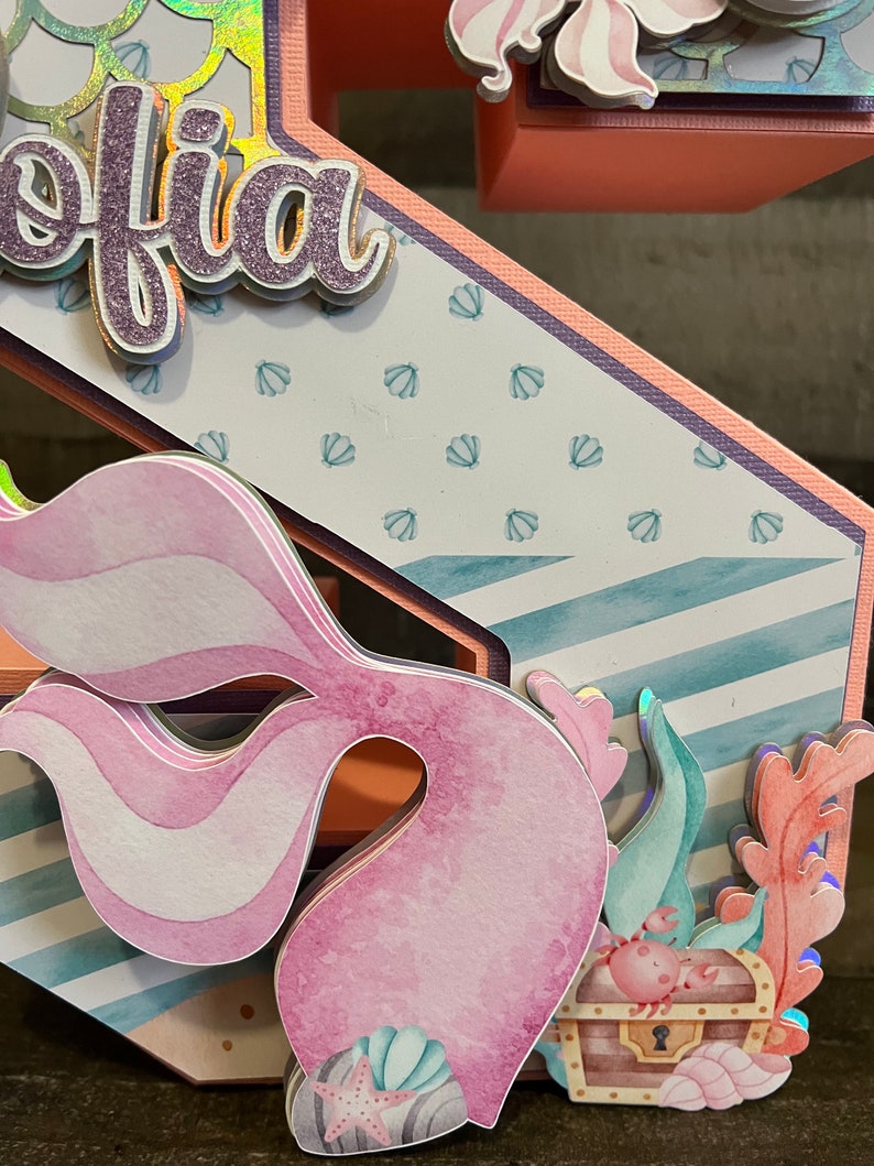 Mermaid Birthday 3D Letter: Under the Sea Party Decor (11 Inches) - Etsy