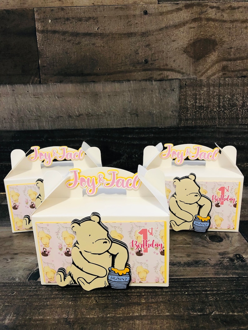 Winnie the Pooh Favor Box Party Decoration Favor Box Gift Box Cake ...