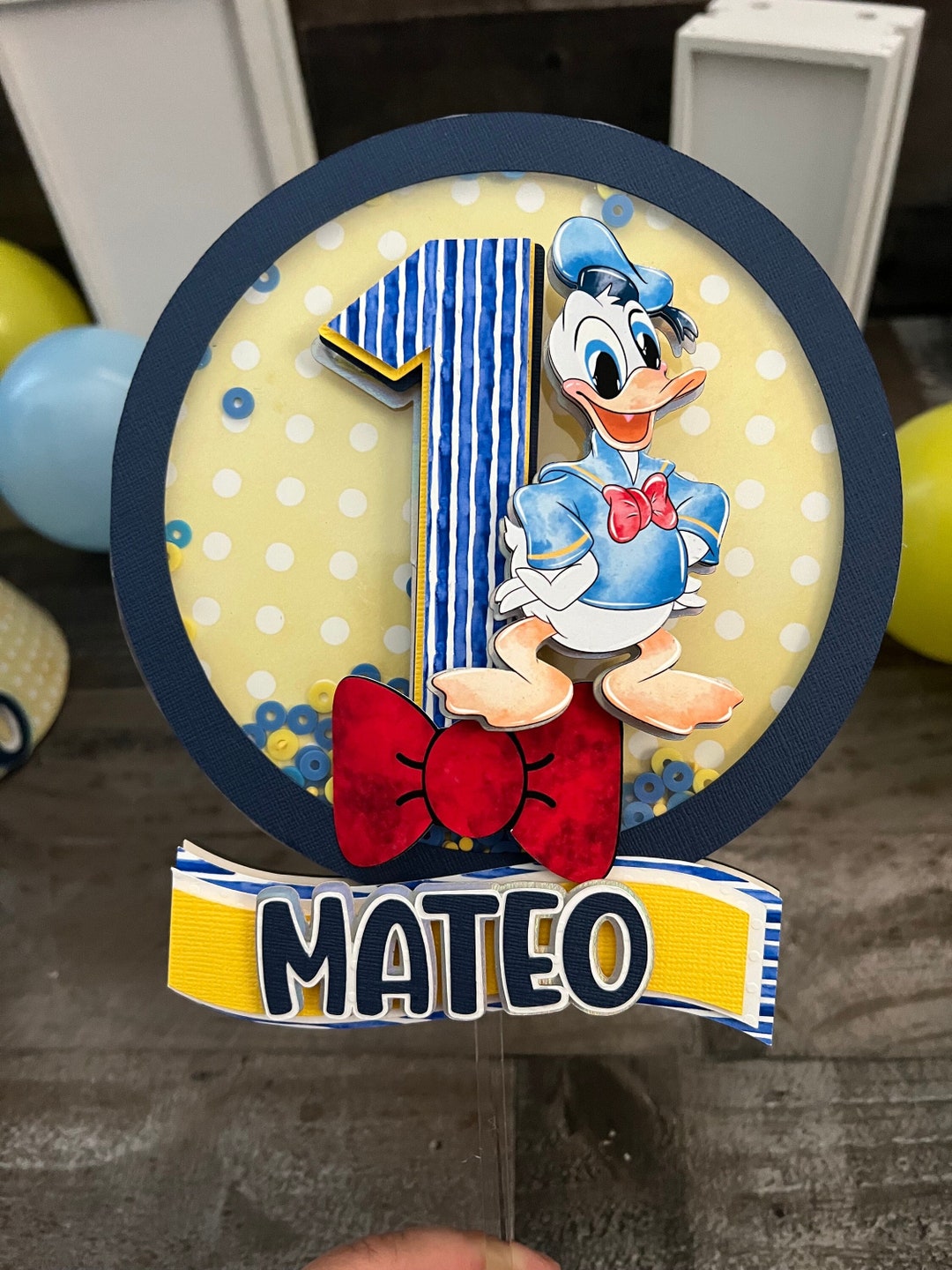 Donald Duck Cake Topper: Handmade Birthday Party Decoration - Etsy