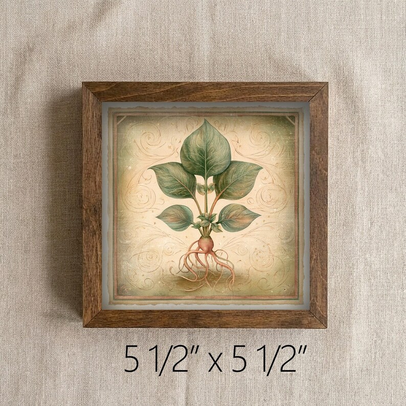 Botanical Root Wood Sign With Easel | Rustic Kitchen Farmhouse Decor ...