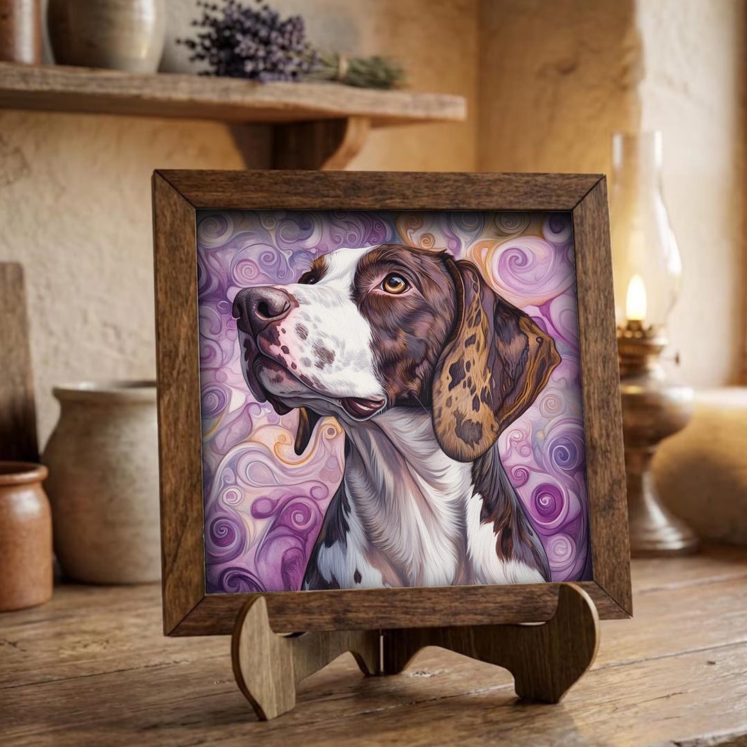 Pointer Dog Wood Sign With Easel | Rustic Farmhouse Dog Decor, Dog ...