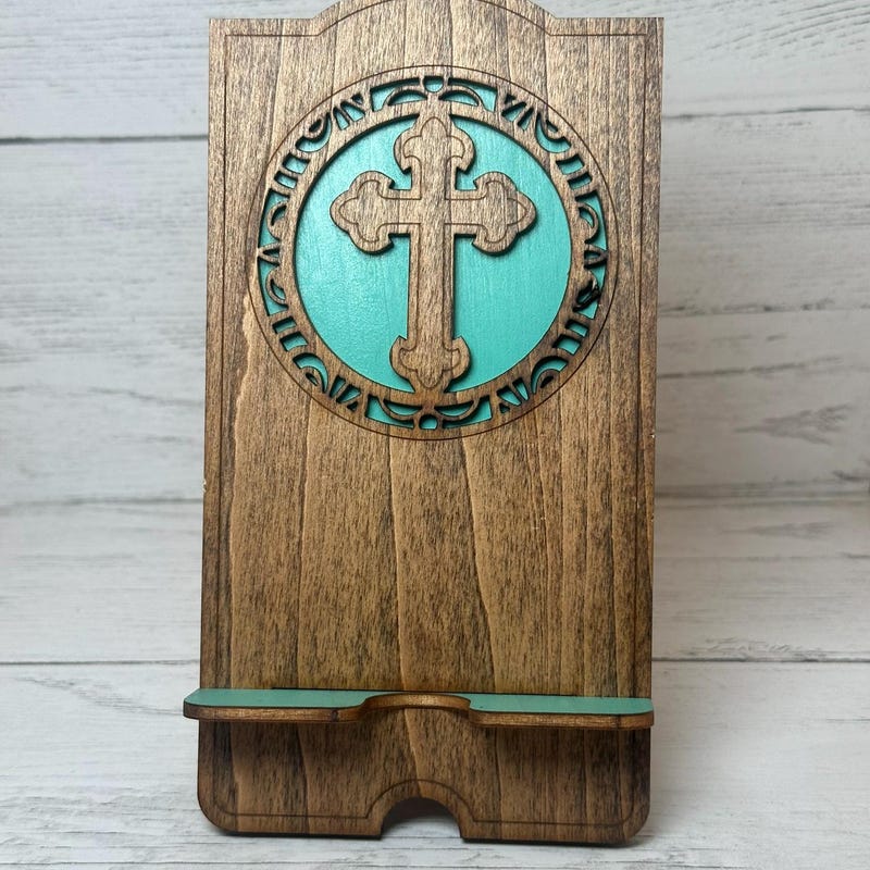 Wooden Phone Stand - Etsy