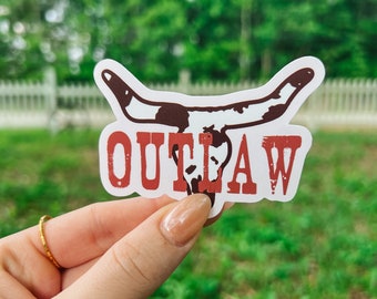 Decal Sticker Outlaw Skeleton Cowboy With Guns Outlaw Chief West Top ...