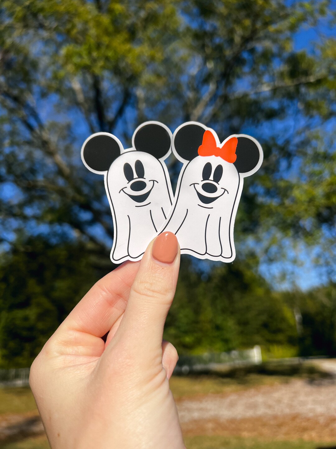 Mickey And/or Minnie Ghostie Sticker - Etsy