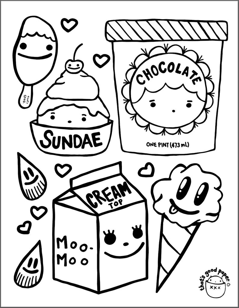 Snack Food Coloring Pages Fun Snack Printables Food Games - Etsy Canada