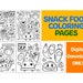 Snack Food Coloring Pages, Fun Snack Printables, Food Games, Food ...