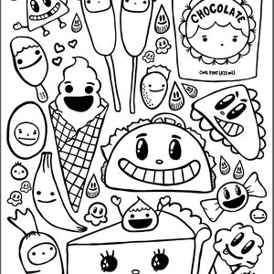 Snack Food Coloring Pages, Fun Snack Printables, Food Games, Food ...
