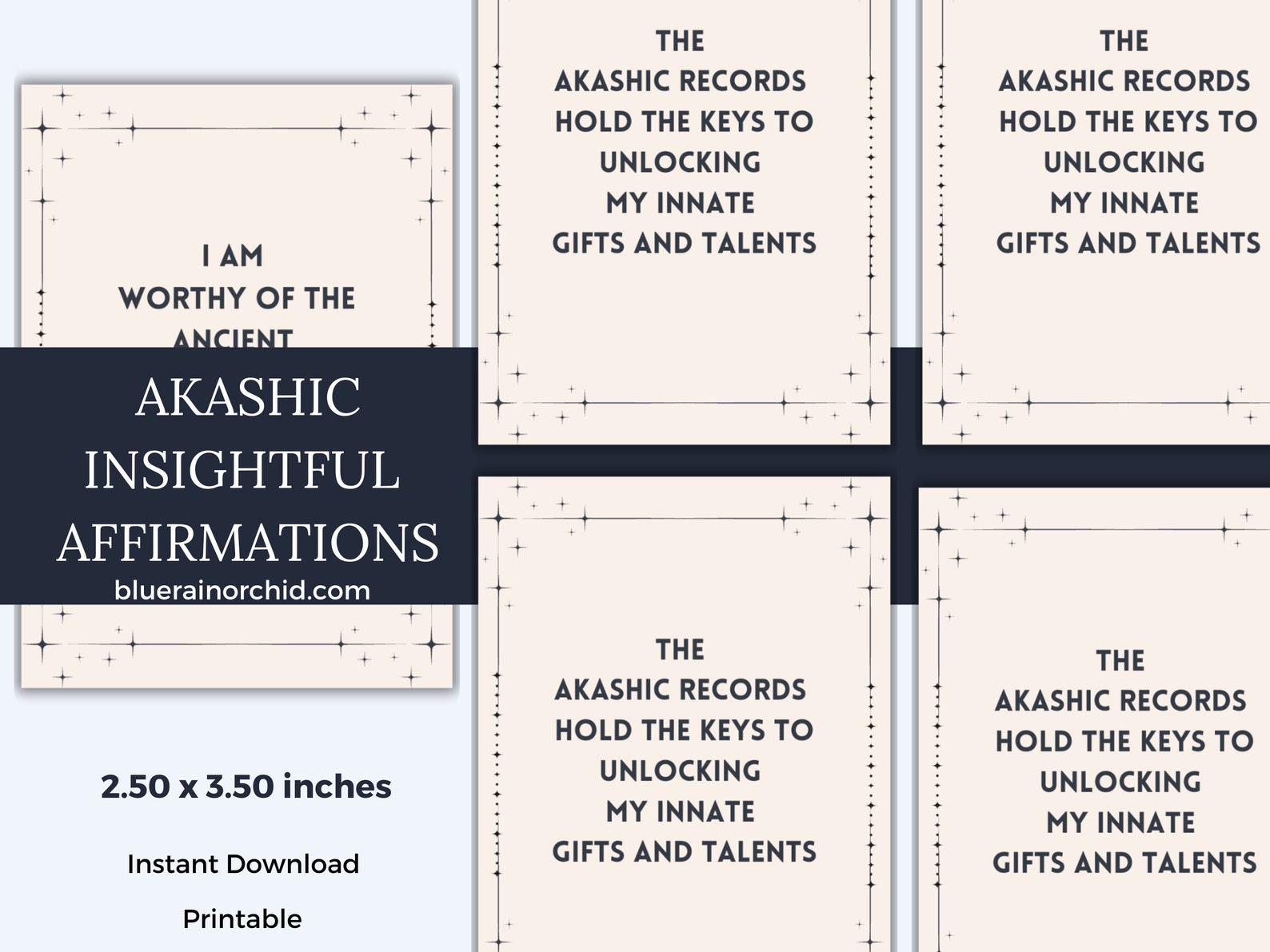 Akashic Insightful Affirmation Cards, Printable, Akashic Records ...