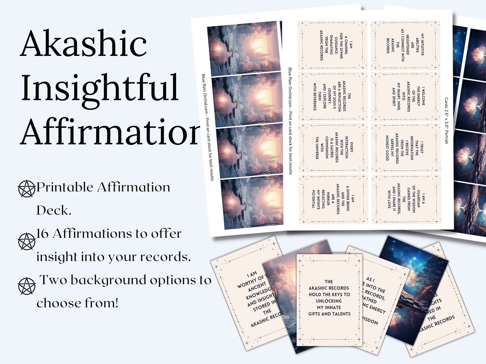 Akashic Insightful Affirmation Cards, Printable, Akashic Records ...