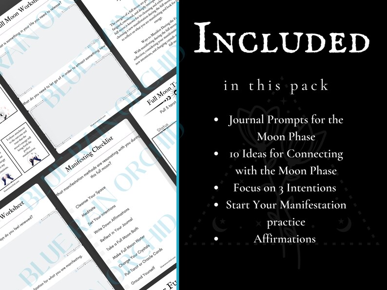 Manifesting With the Full Moon Workbook, PDF, Instant Download ...