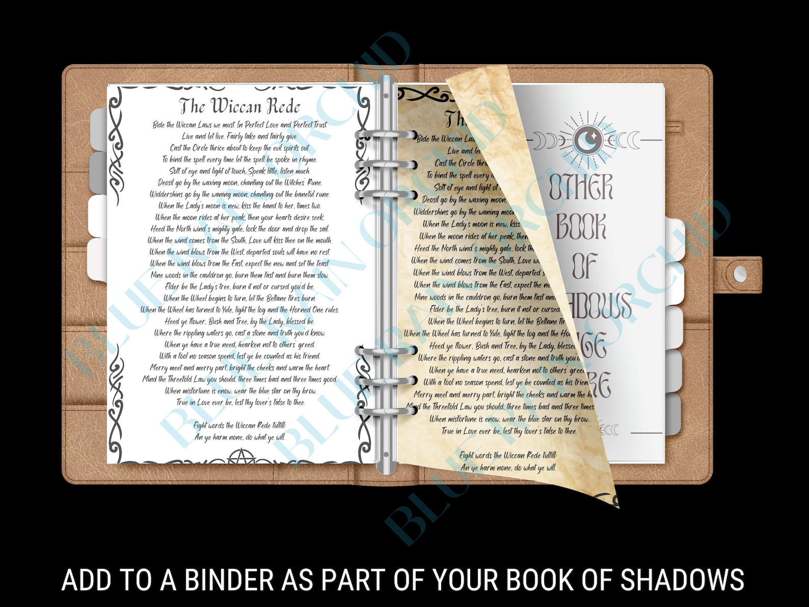 The Wiccan Rede Long Version Book of Shadows Page - Etsy