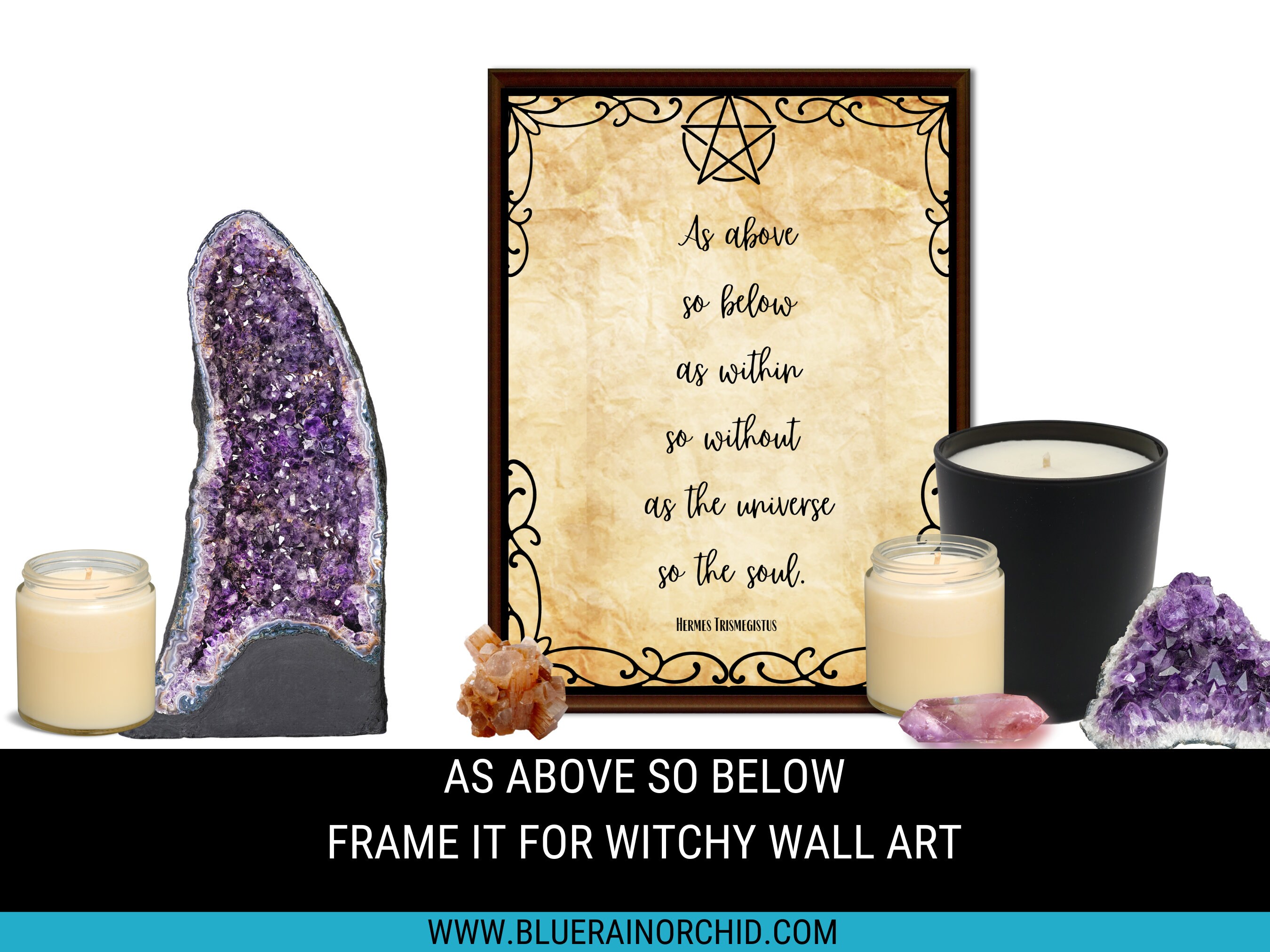 As Above so Below, Book of Shadows Page, Witch Wall Art, Witchcraft ...