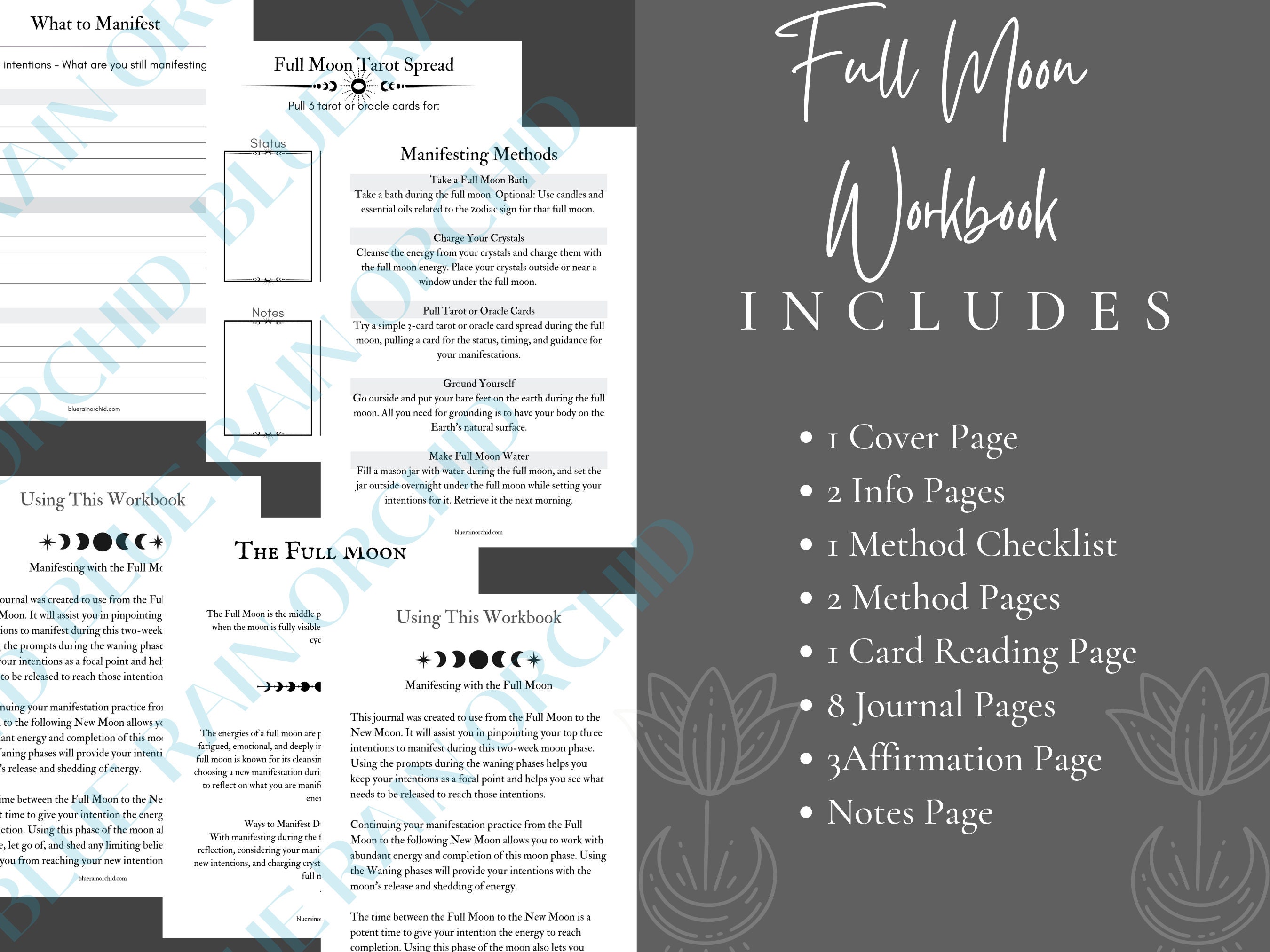 Manifesting With the Full Moon Workbook, PDF, Instant Download ...