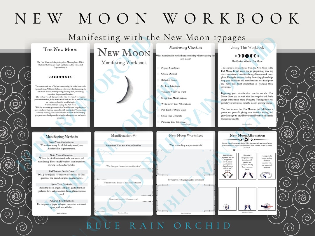 Manifesting With the New Moon Workbook, PDF, Instant Download ...