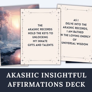 Akashic Insightful Affirmation Cards, Printable, Akashic Records ...