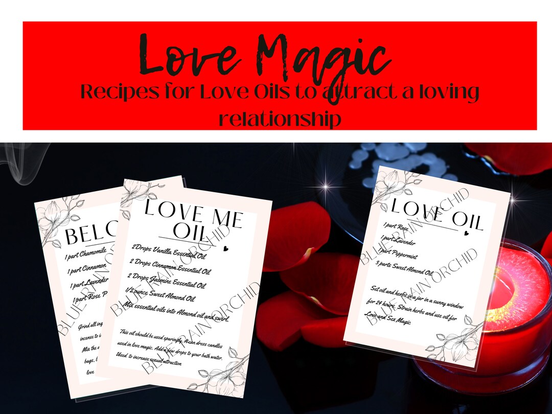Love Magic Oils, Love Spell Recipes, Conjure Oil Recipe, Intention Oil ...